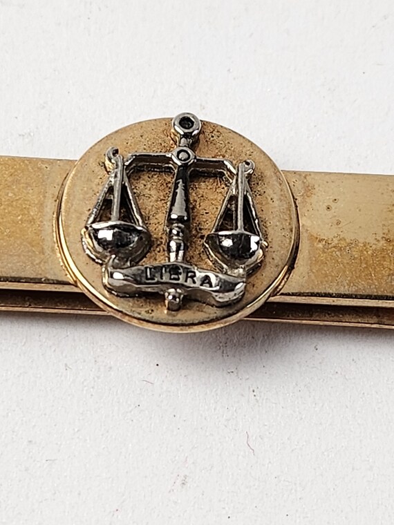 SWANK LIBRA TIE Clip Libra Scales of Justice Tie Clip - Gem