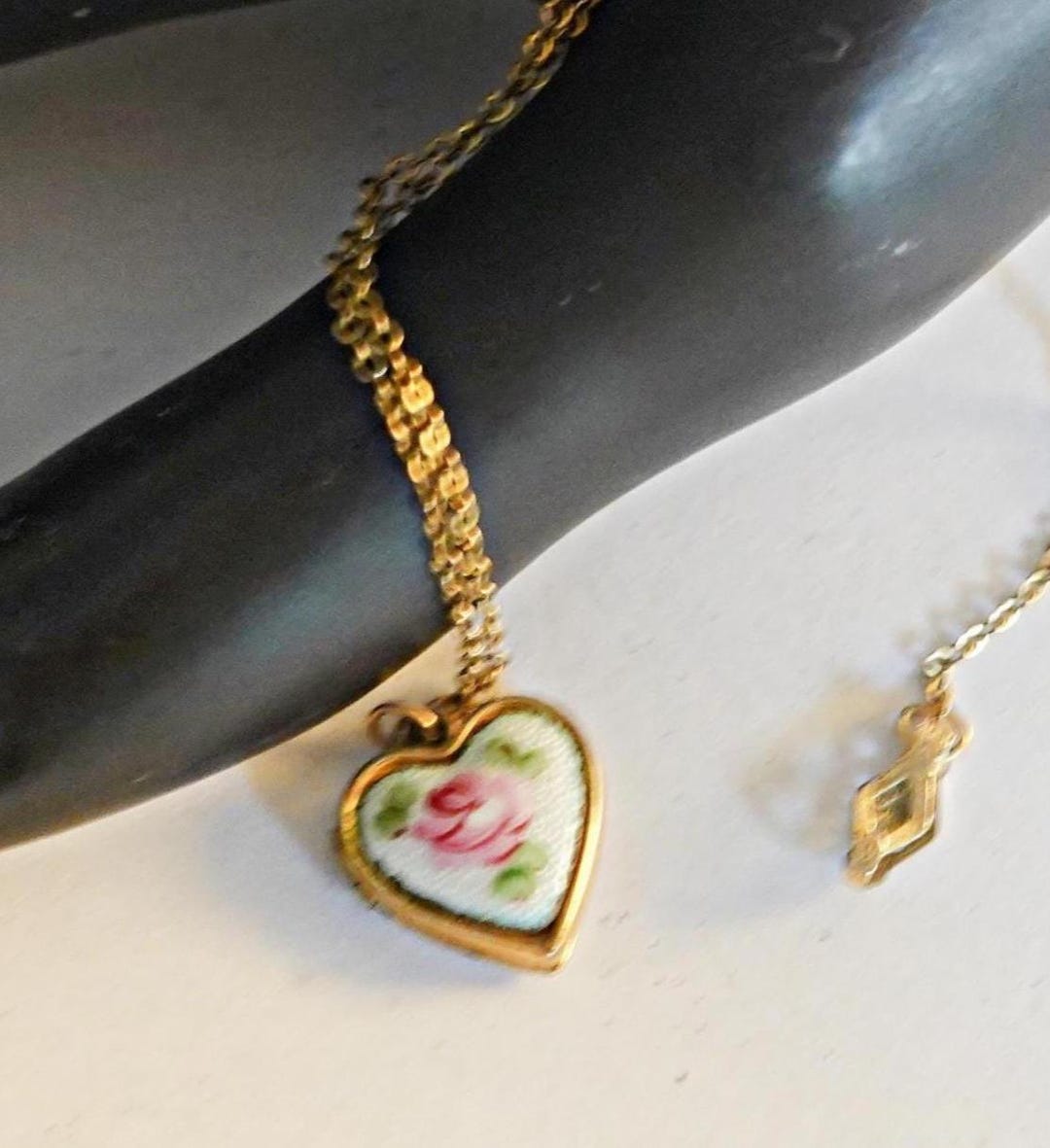 Heart Photo Locket, Heart Locket Necklace ,vintage 12 K Gold Filled ...