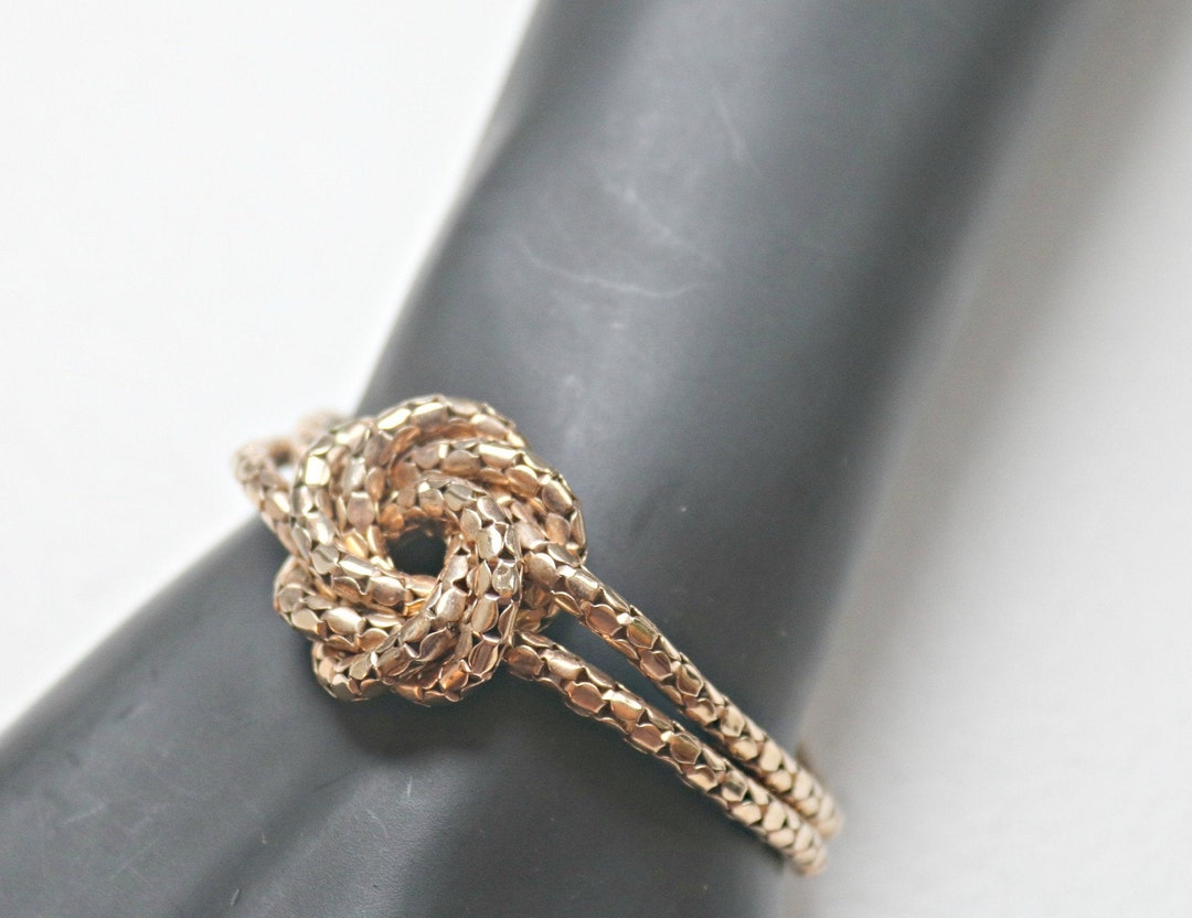Vintage Gold Filled Bracelet, Mesh Chainmail Bracelet, Love Knot ...