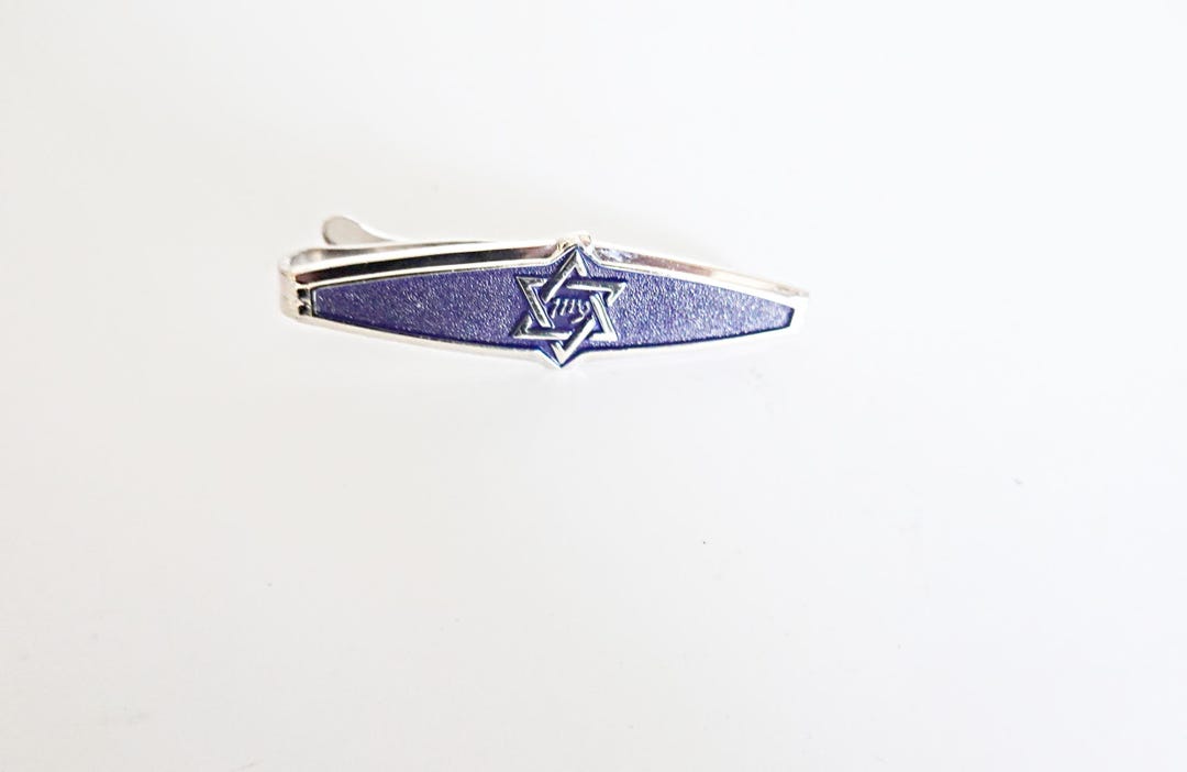 Vintage NOS Hickok Jewish Tie Clip Bar, Star of David Hebrew Zion Tie ...