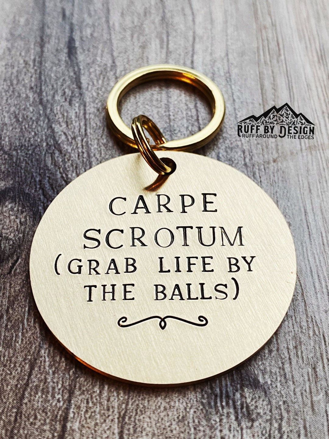 Grab Life by the Balls Custom Hand Made Hand Stamped Brass Naughty ...