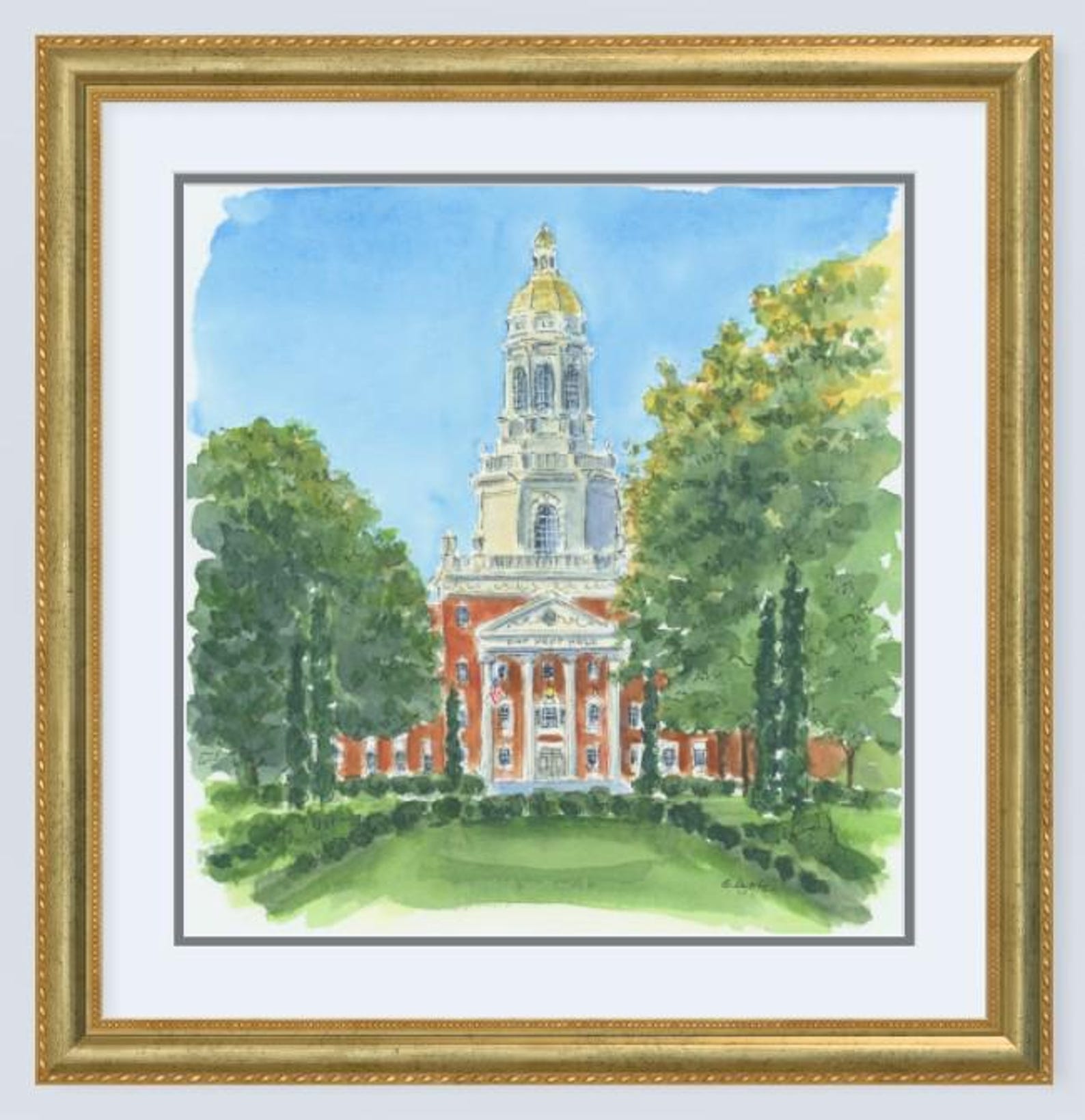 Baylor University, Pat Neff Hall Watercolor Print - Etsy
