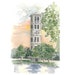Duke University Chapel Watercolor Print - Etsy