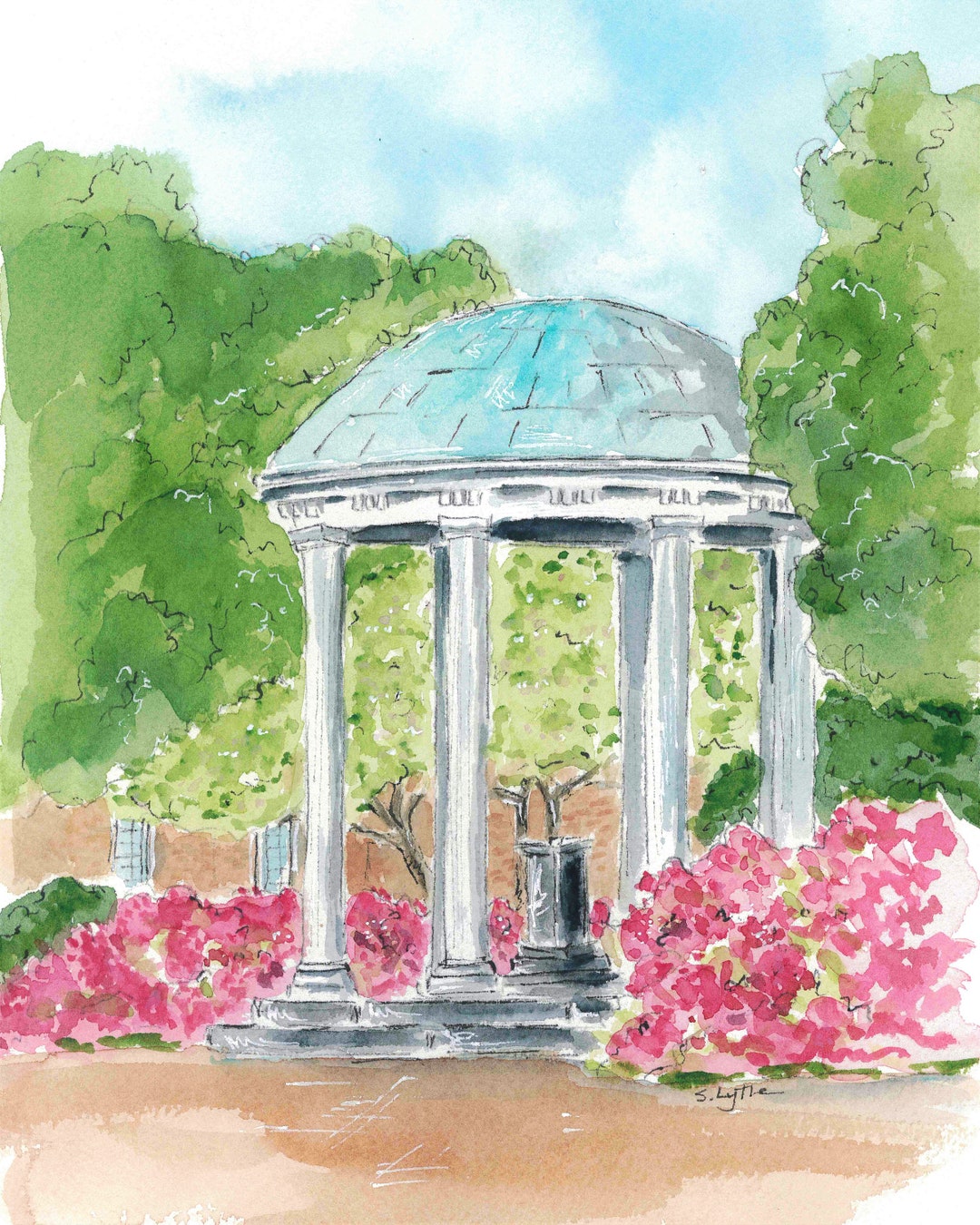 The Old Well at UNC Chapel Hill Print - Etsy