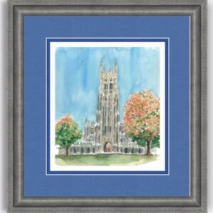 Duke University Chapel Watercolor Print - Etsy