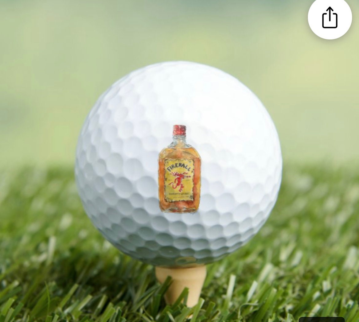 Fireball Whiskey Golf Ball