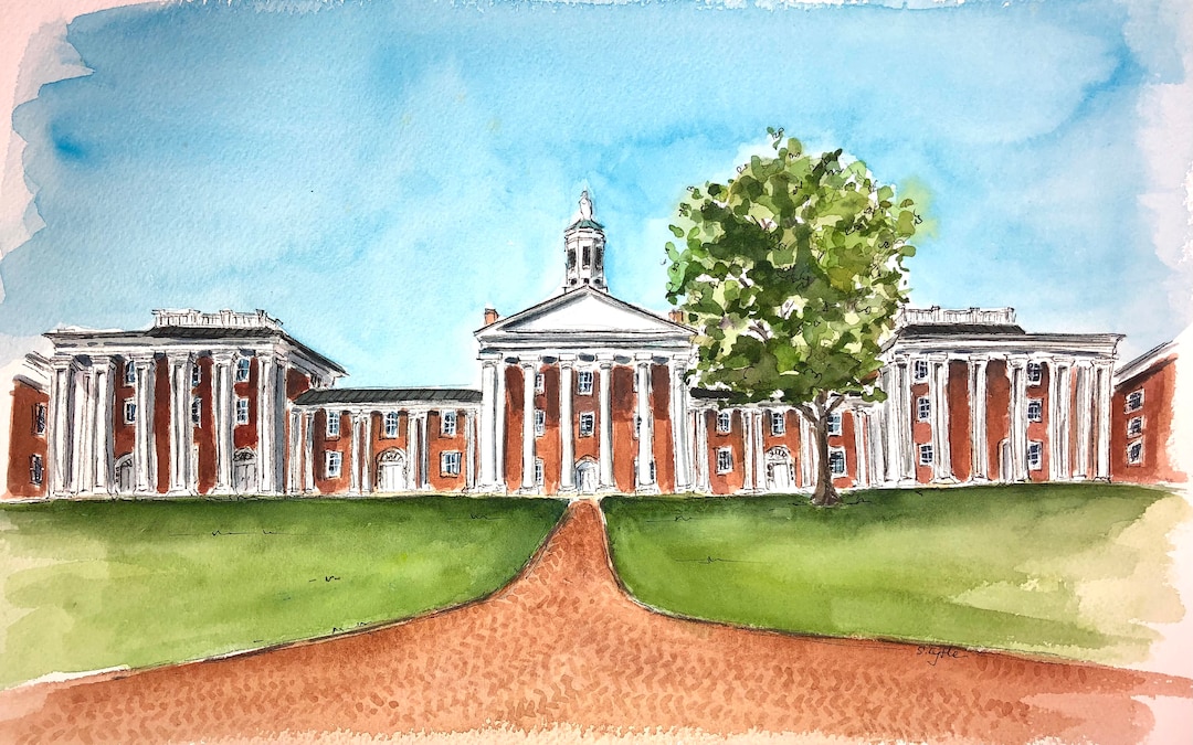 Washington and Lee University Colonnade Print - Etsy