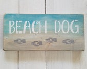 Beach Dog Dog Footprint Dog Lover Gift Beach House Sign - Etsy