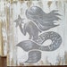 Mermaid Decor - Mermaid Block - Mermaid Painting - Wood Block - Painted ...