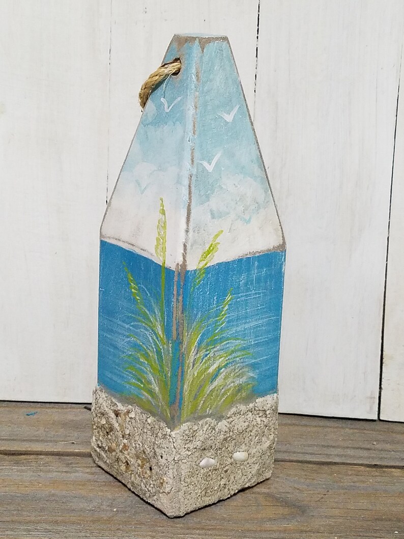 Decorative Buoy - Nautical Buoy - Wooden Buoy - Beach Sand - Hand ...