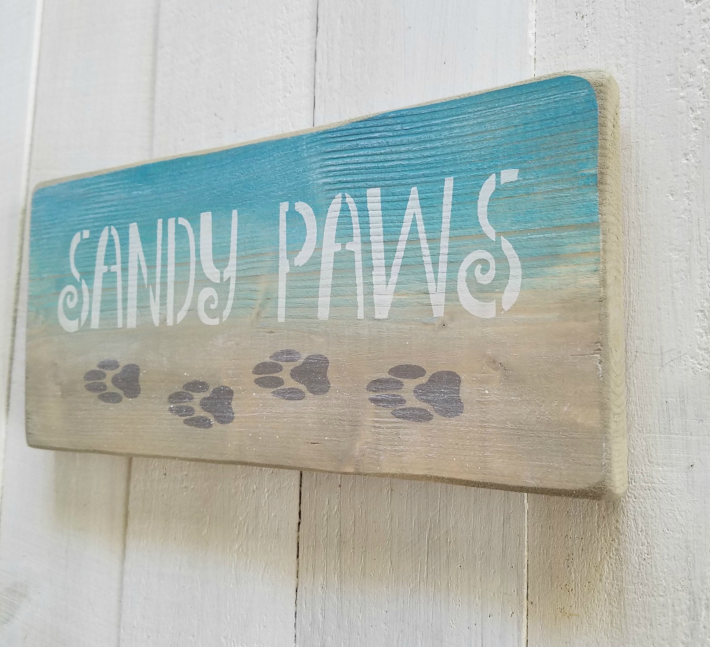 Sandy Paws Dog Footprint Dog Lover Gift Beach Dog - Etsy