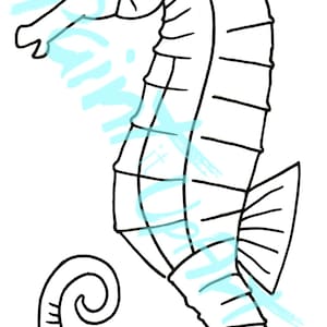 Seahorse Pattern - Printable PDF Pattern - Instant Download - Art ...