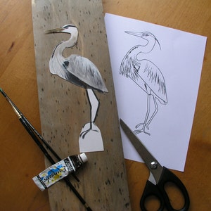 Blue Heron Pattern - Printable PDF - Paint Pattern - Art Template ...