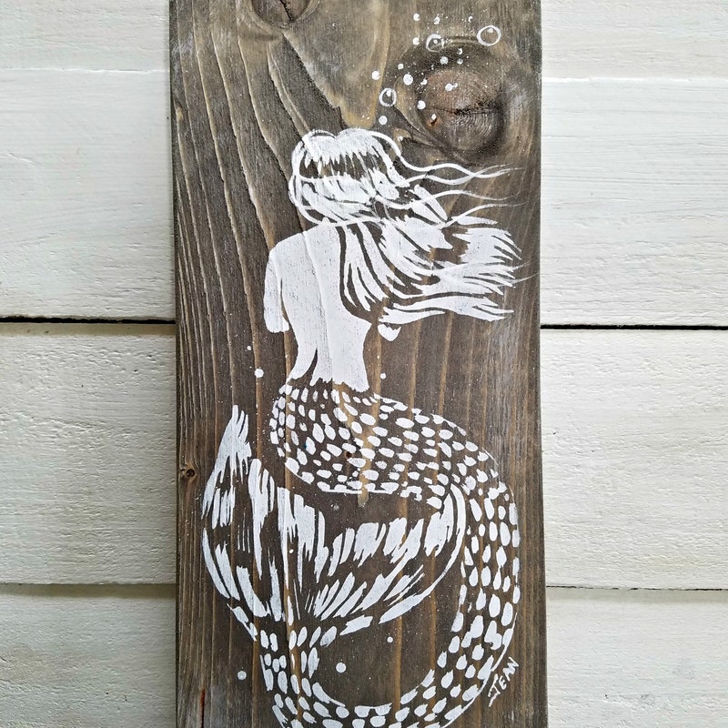 Wood Mermaid Wall Decor - Etsy
