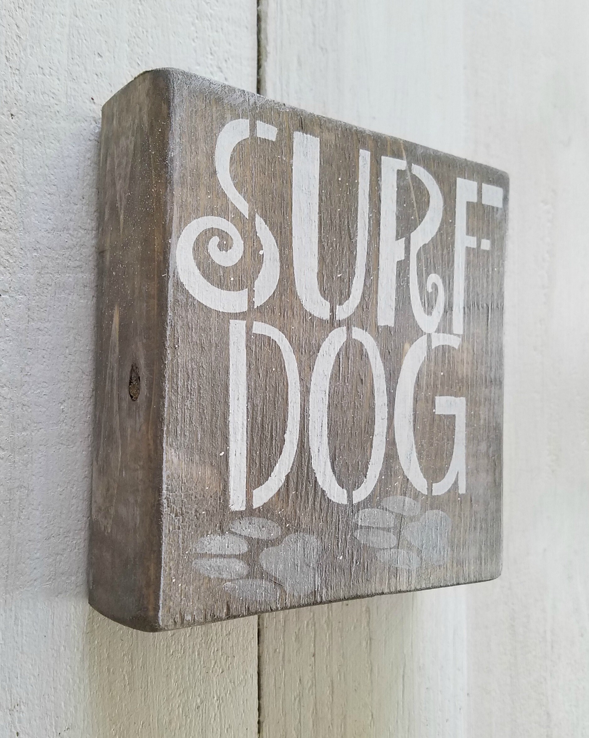 Dog decor Surf dog block Surf dog wood block driftwood | Etsy