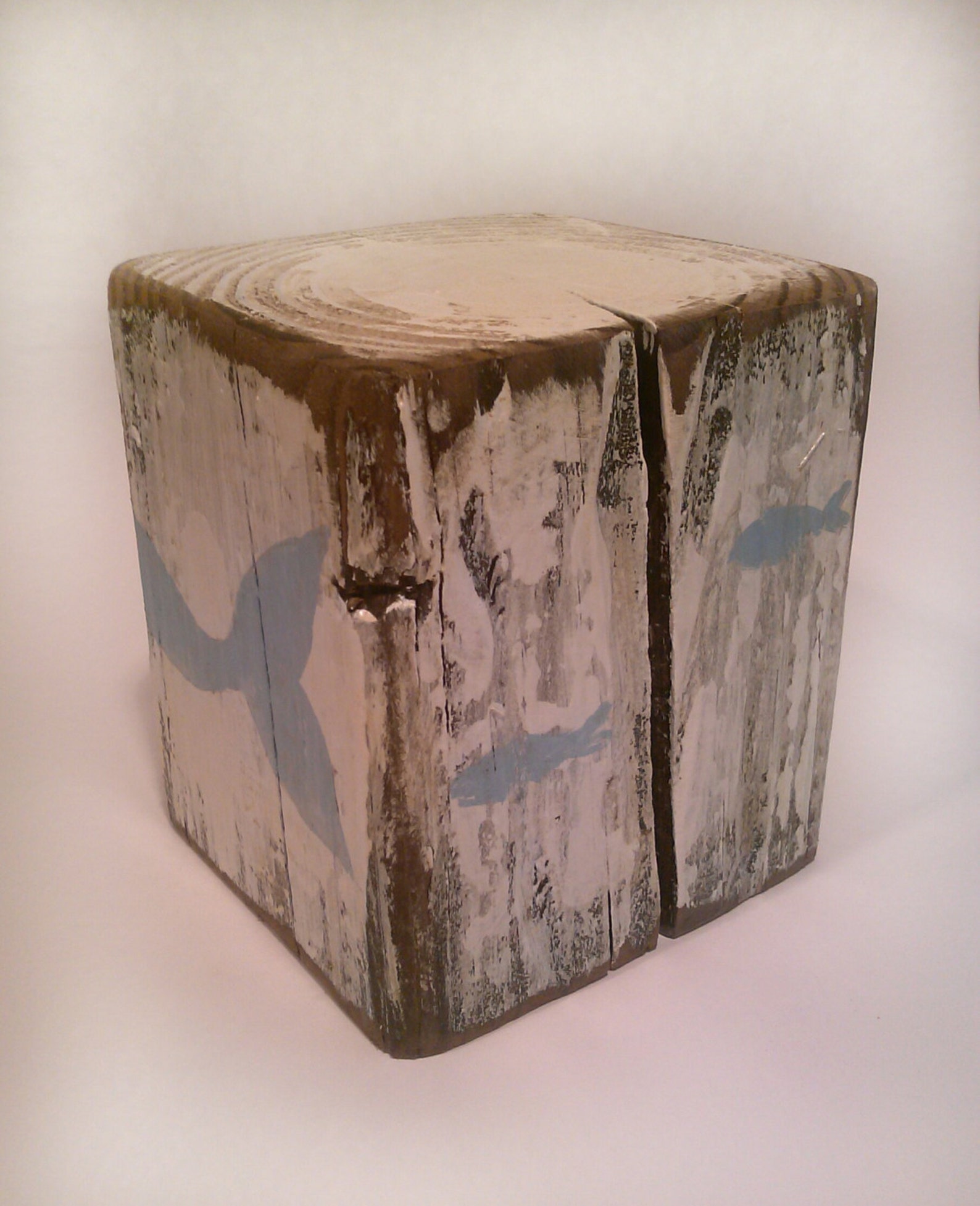 Mermaid Block Wooden Block Painted Block Nautical Decor - Etsy