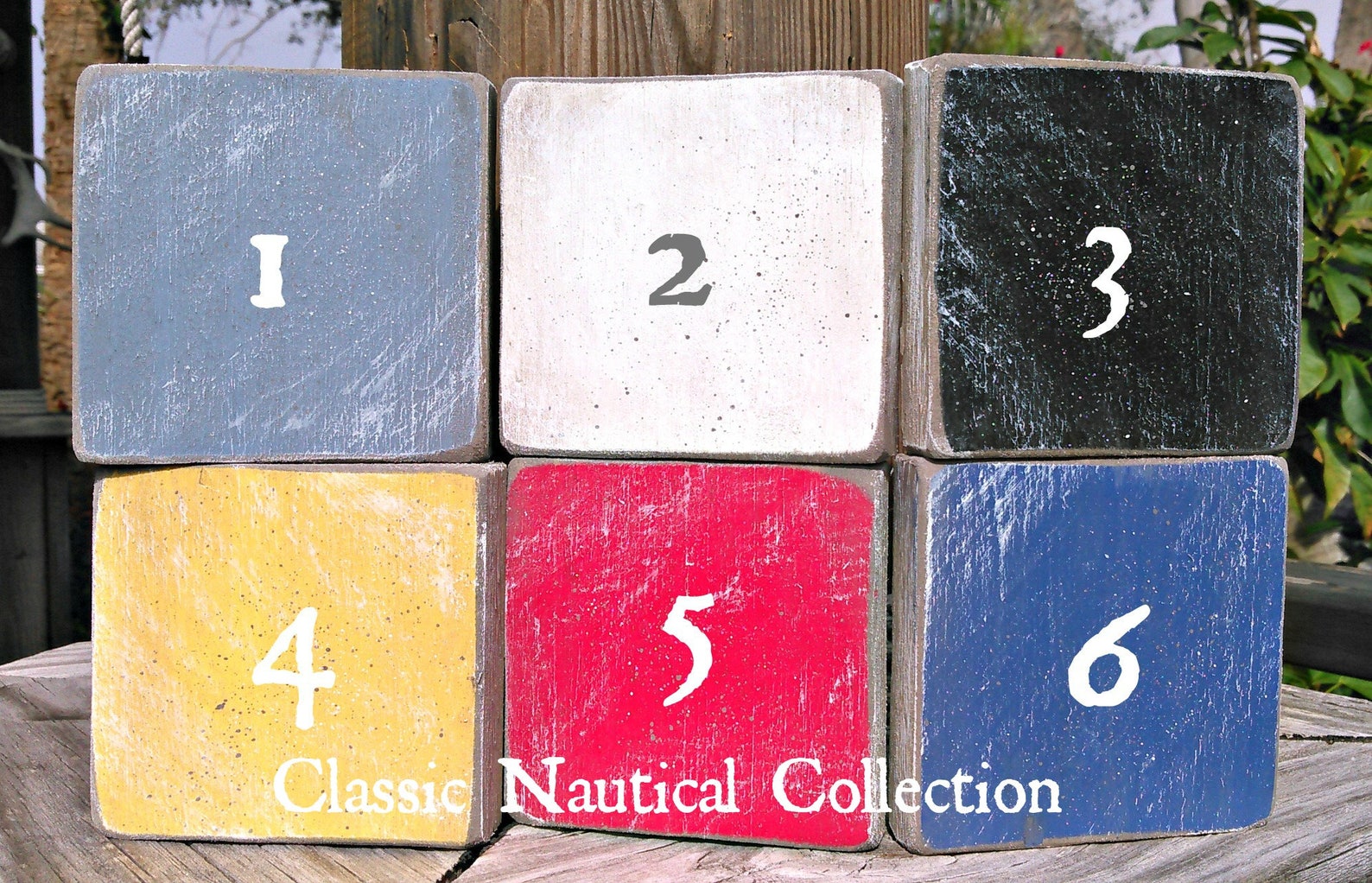 Mermaid Block Wooden Block Painted Block Nautical Decor - Etsy