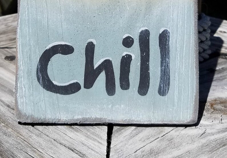 Eat Drink Chill sign rustic Beach House Sign Tiki Bar | Etsy