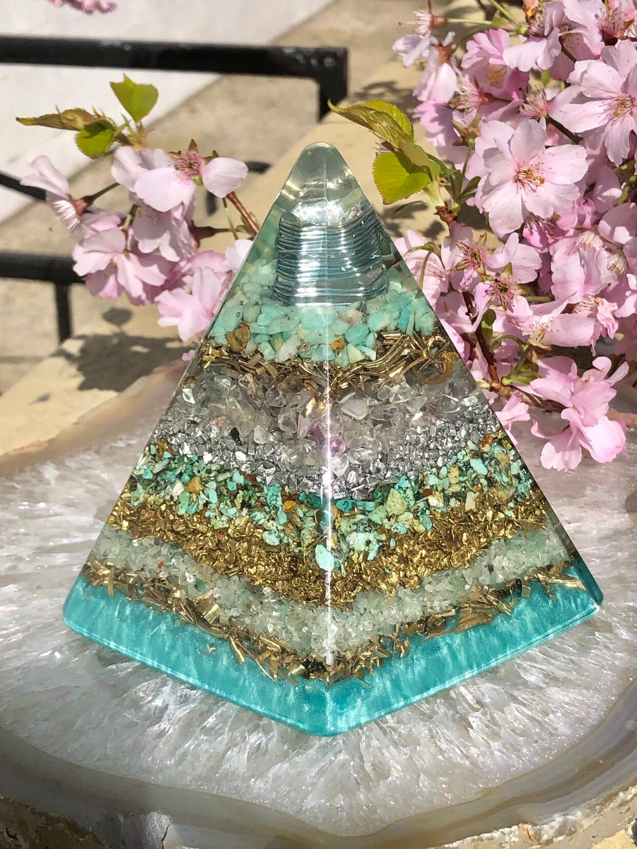 Powerful XL 5 x 5.25 inches Orgone Orgonite® Pyramid | Etsy