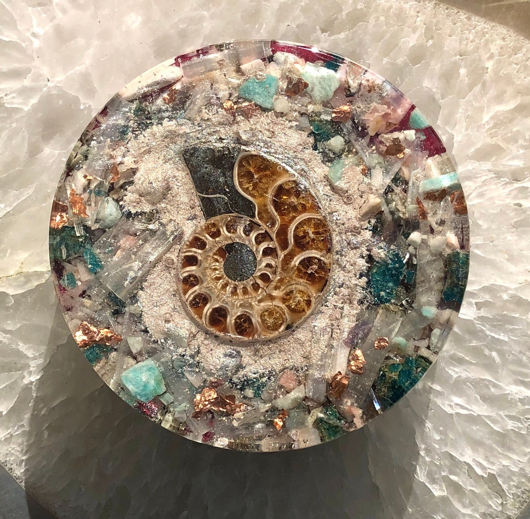 Powerful Orgone Orgonite® Charging Plate Coaster Resin Plate EMF Shield ...