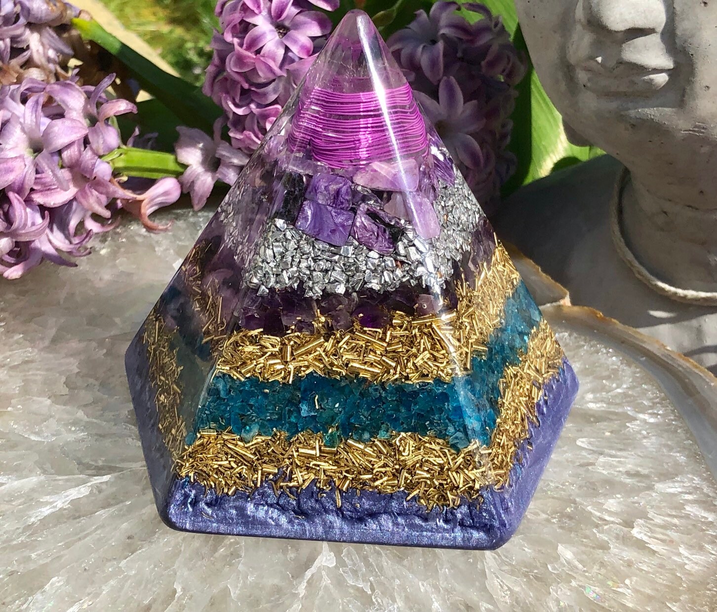Powerful large 4.5 X 4.5 Inches Orgone Orgonite® Pyramid - Etsy UK