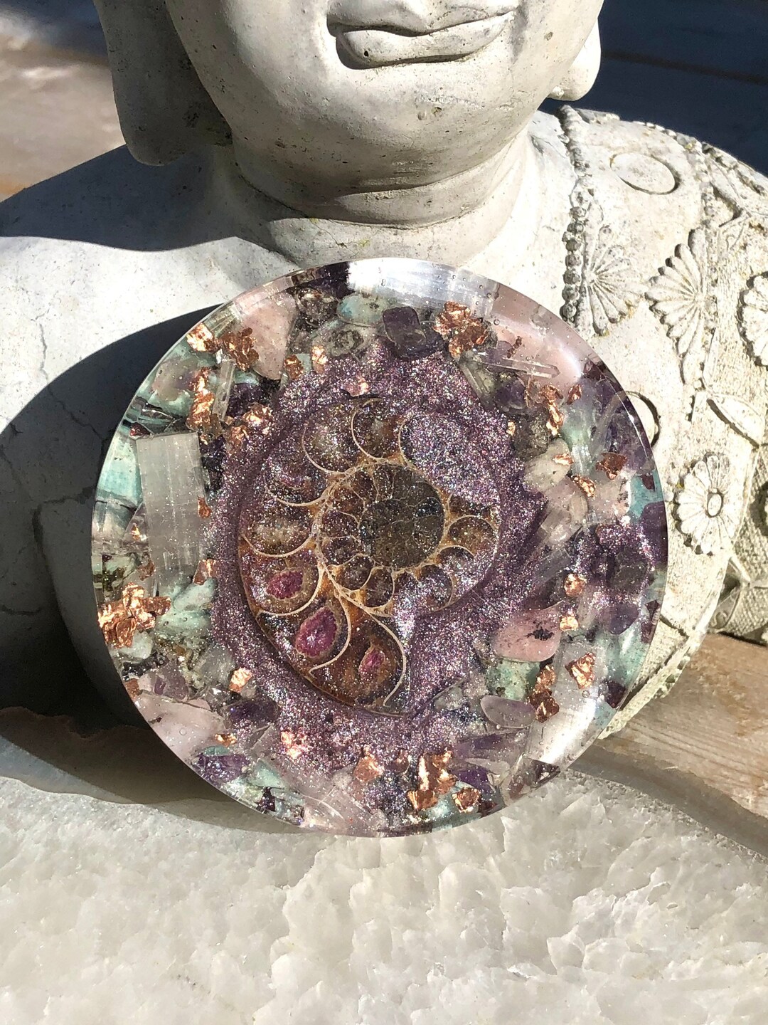 Powerful Orgone Orgonite® Charging Plate Charging Plate Gemstone Plate ...