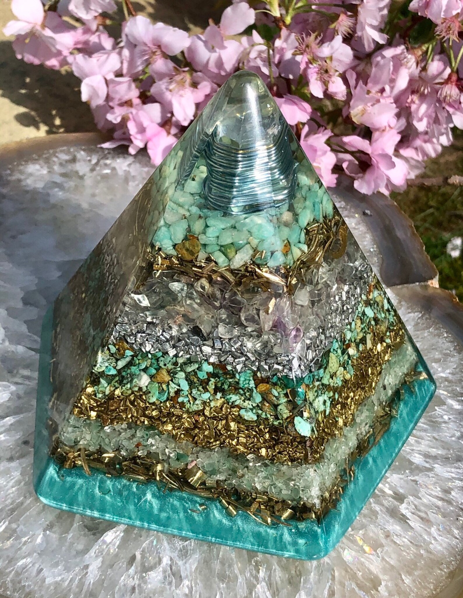 Powerful XL 5 x 5.25 inches Orgone Orgonite® Pyramid | Etsy