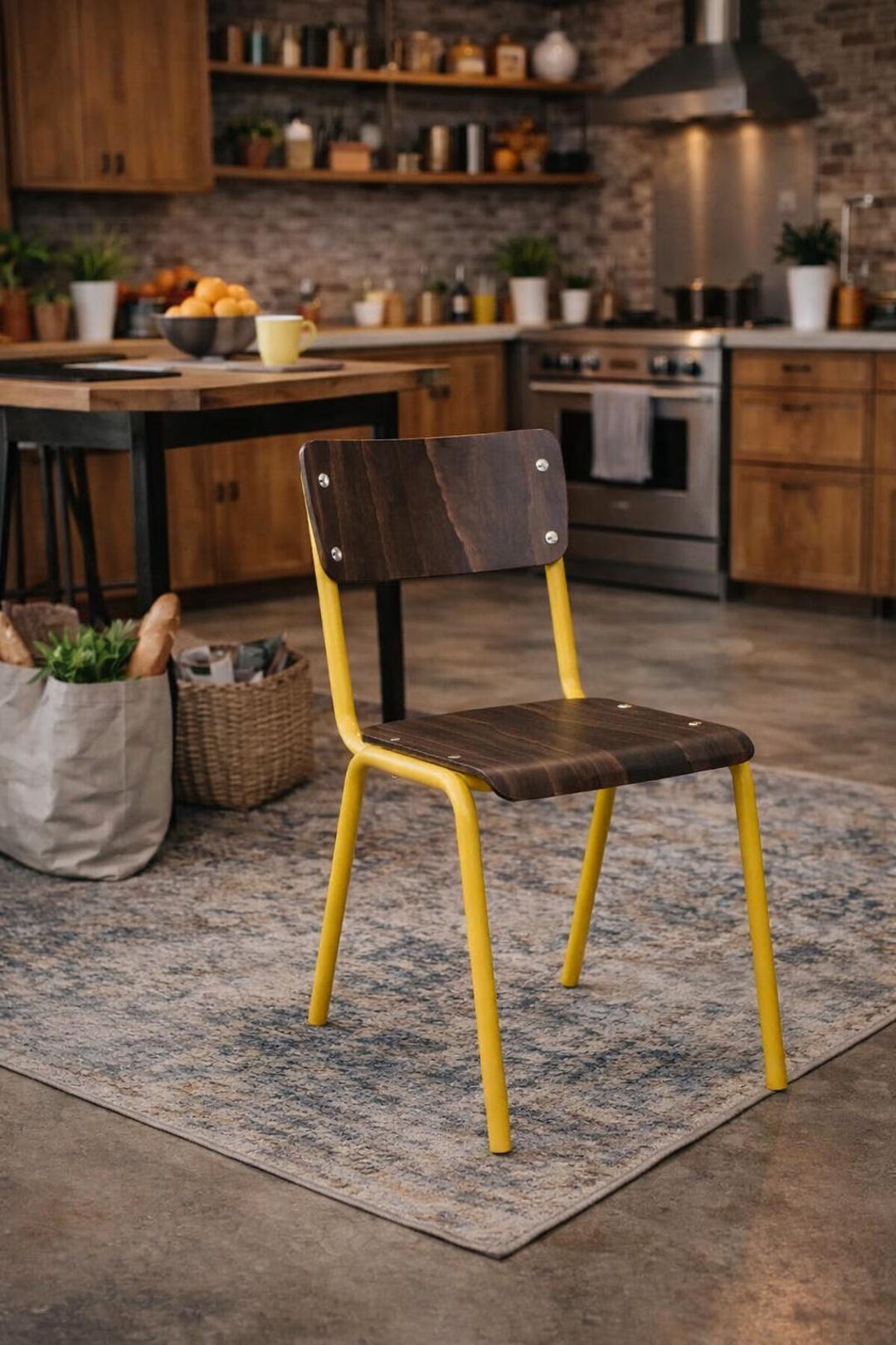 Eclectic Stackable Wooden Chair, Mid Century Modern Patio Dining Chair ...