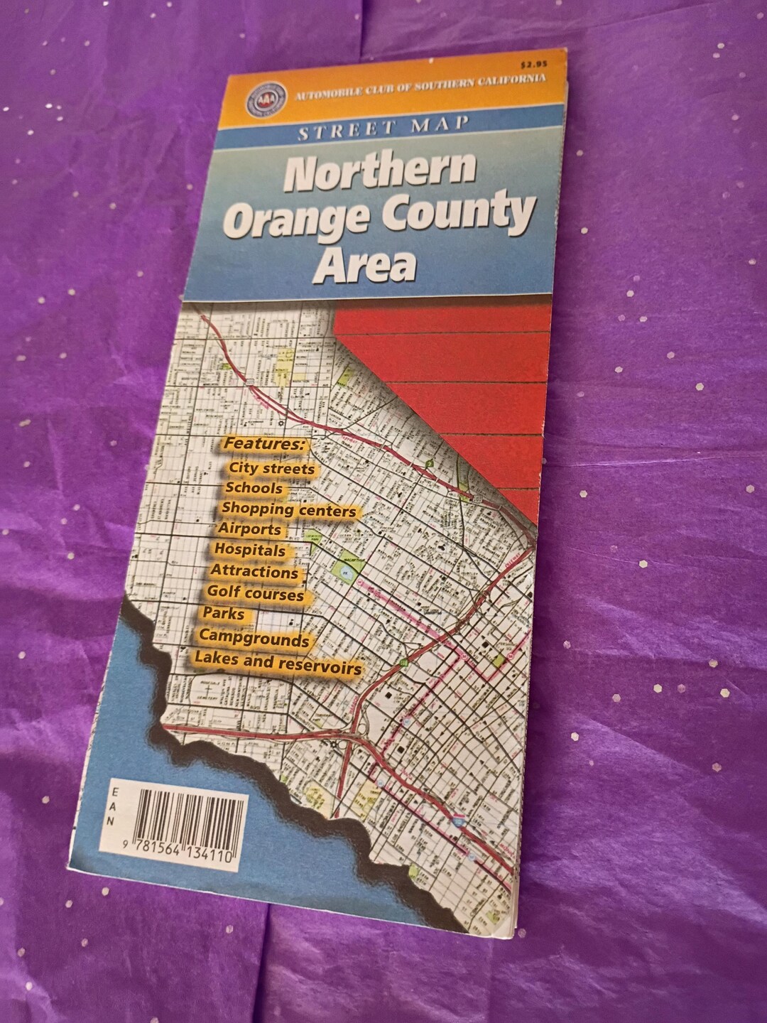 Vintage 1998 California Orange County Area Street Map - Etsy