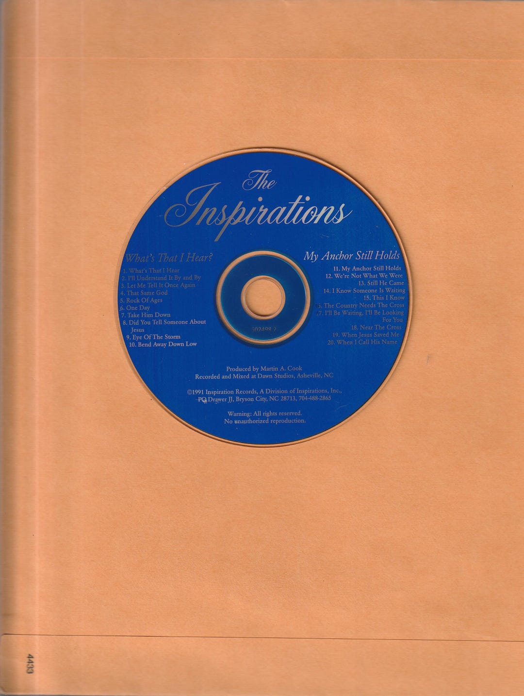 The Inspirations CD What's That I Hear? and My Anchor Still Holds (1991 ...