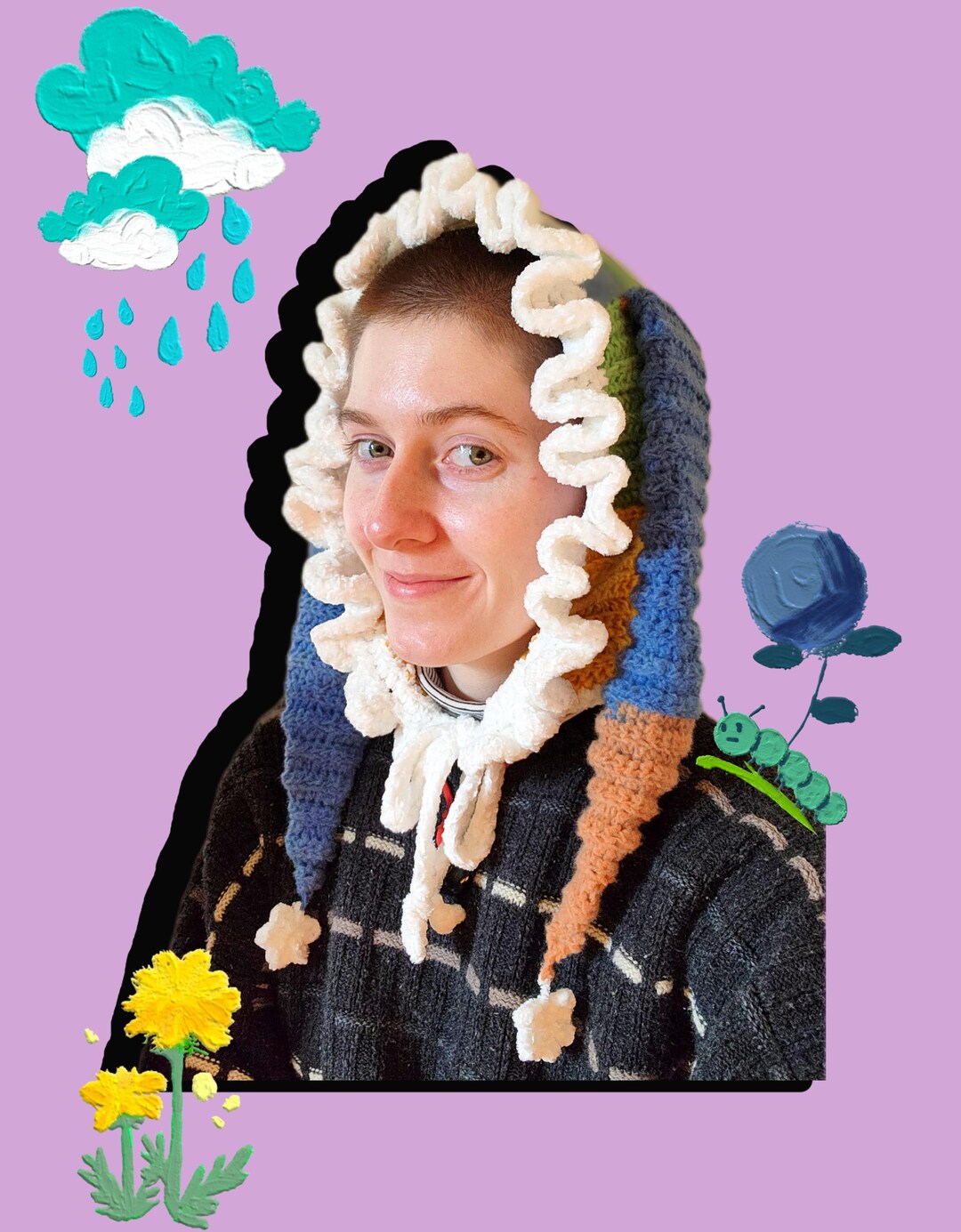 Clowncore Aesthetic Bonnet *READY TO SHIP* Warm Sensory Jester Costume ...