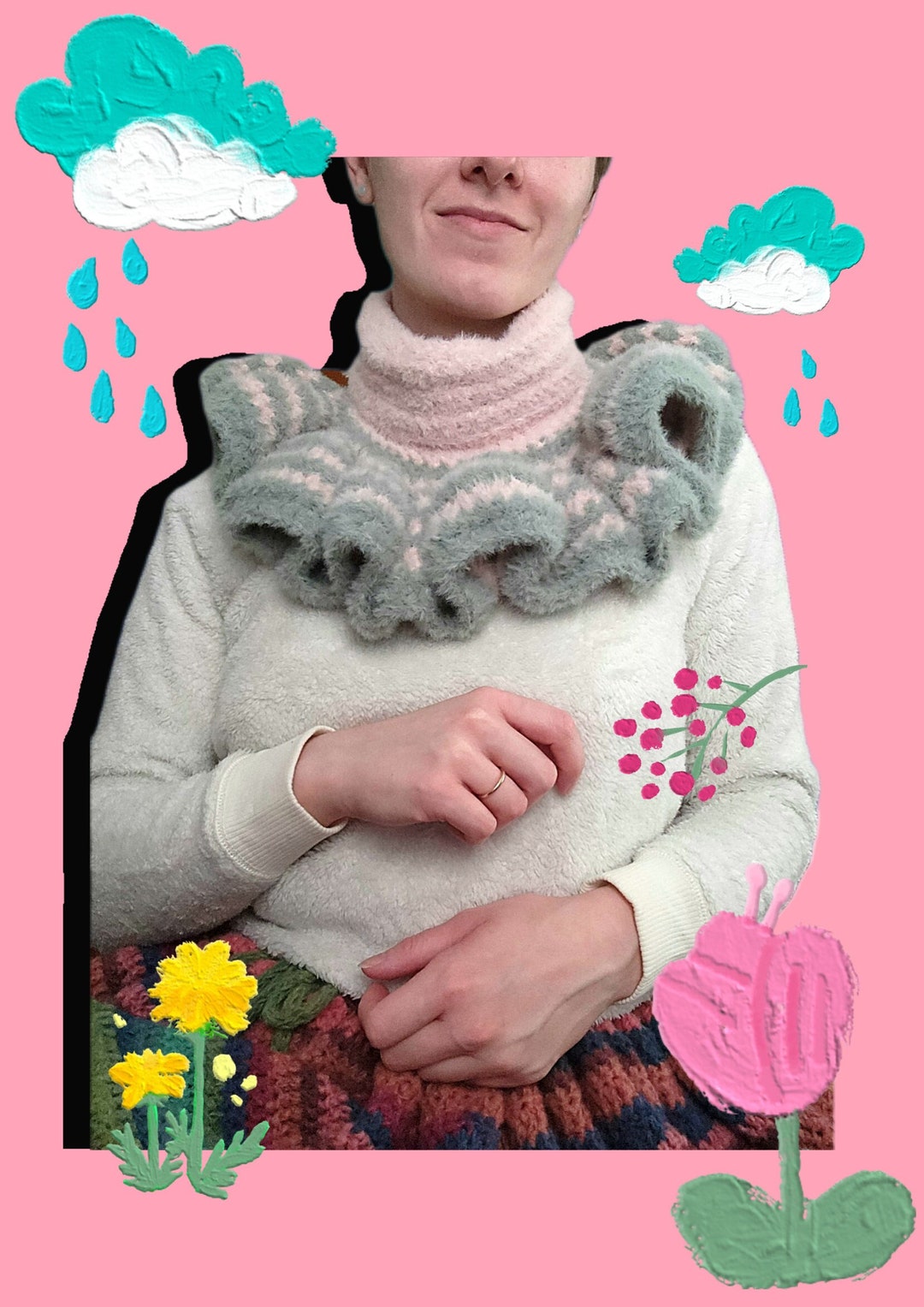 Ruffly Clowncore Aesthetic Collar *READY TO SHIP* Sensory Friendly Cozy ...