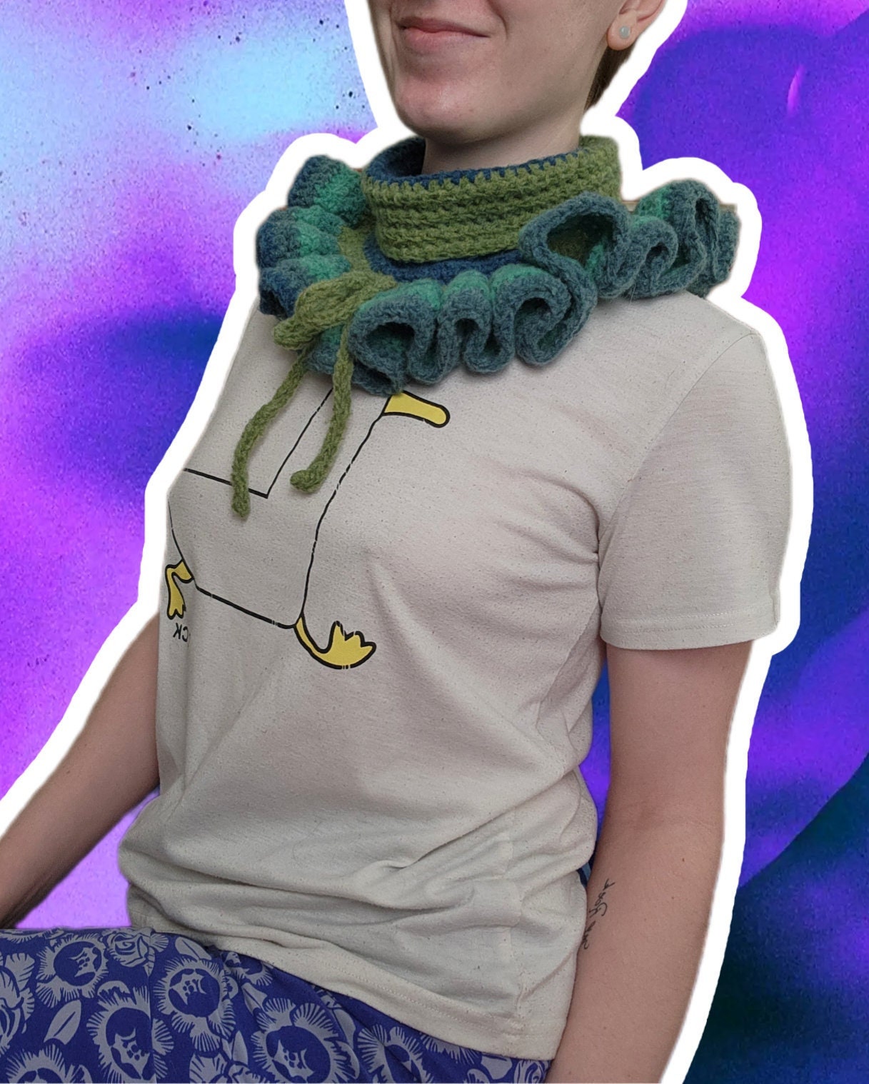 Ruffly Clowncore Aesthetic Collar Sensory Friendly Cozy Ruff Handmade ...