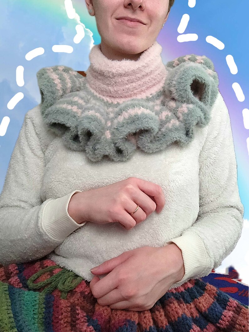 Ruffly Clowncore Aesthetic Collar READY TO SHIP Sensory Friendly Cozy ...