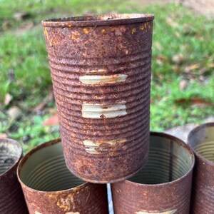 Rusty Tin Cans, Rustic Rusty Cans, Primitive Rustic Rusty Cans ...