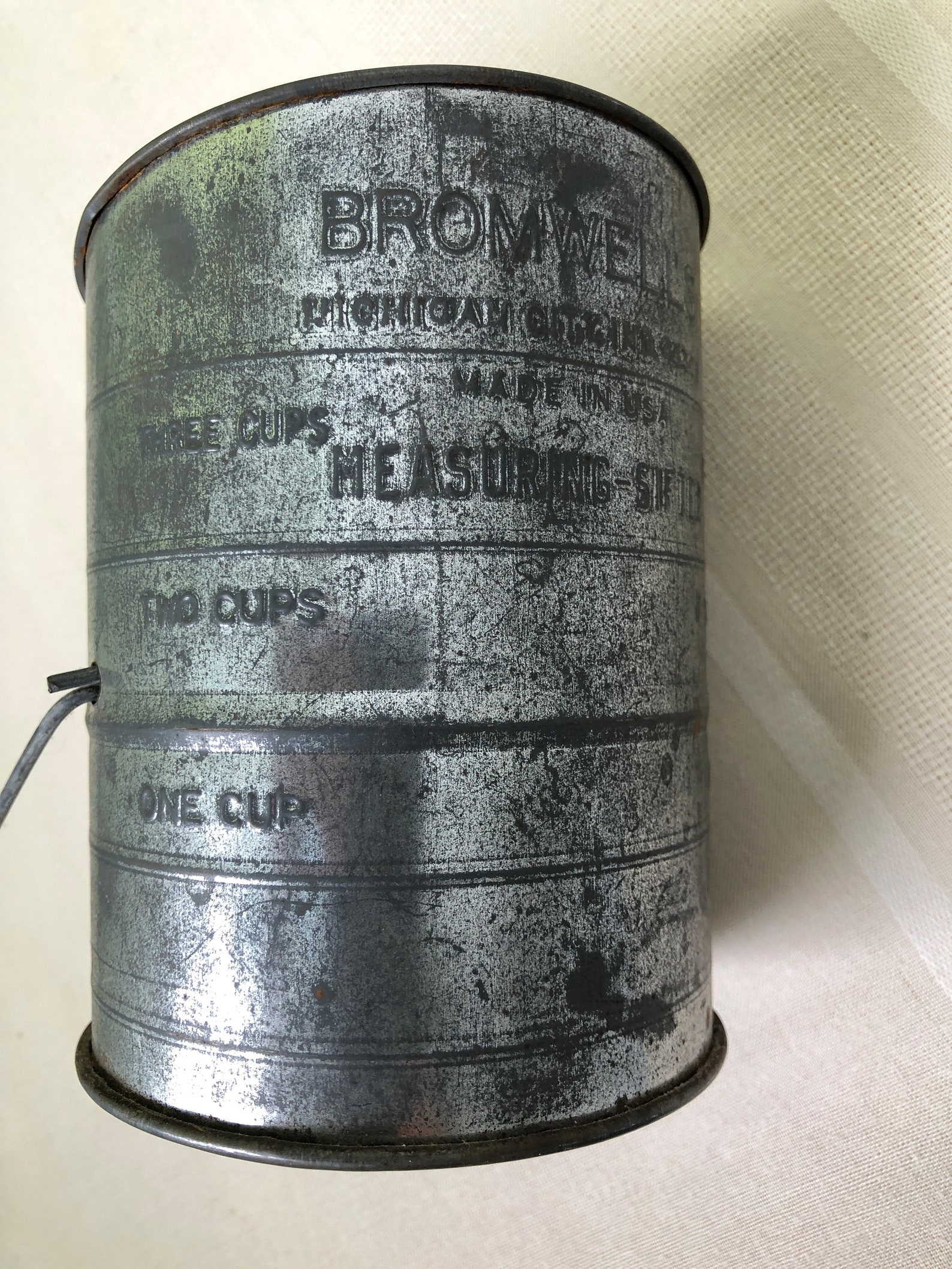Vintage Bromwells measuring sifter vintage tin flour sifter | Etsy