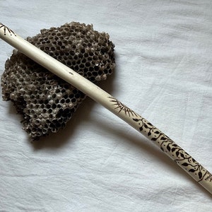 Willow Wand, Tree of Life Wand, Wiccan Wand, Handmade Wand, Wood Burned ...