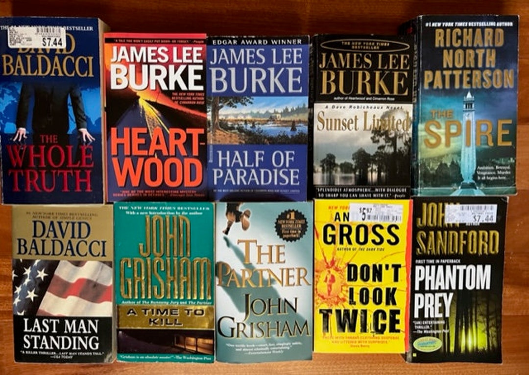 Paperback Book Bundle, James Lee Burke, David Baldacci, John Grisham ...