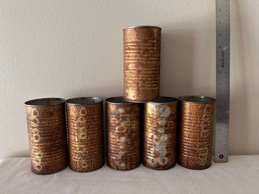 Rusty Tin Cans Rustic Rusty Cans Primitive Rustic Rusty - Etsy