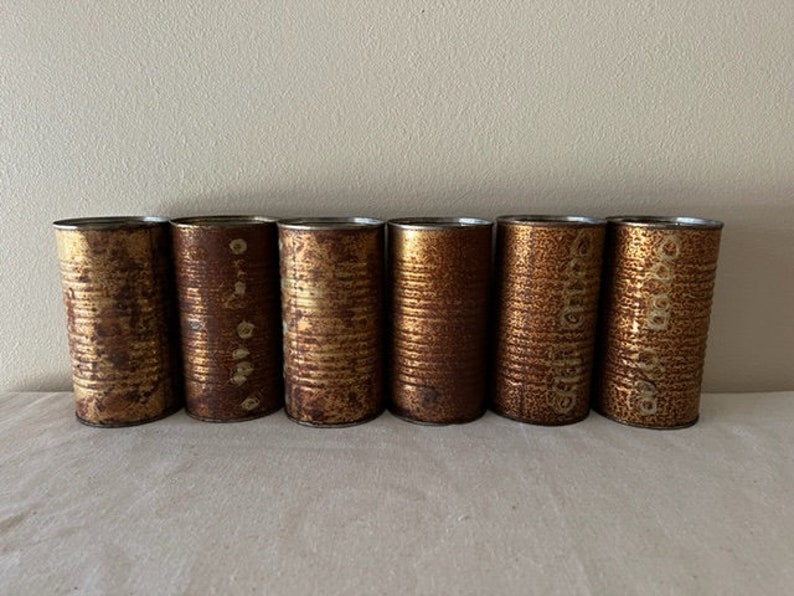 Rusty Tin Cans Rustic Rusty Cans Primitive Rustic Rusty - Etsy