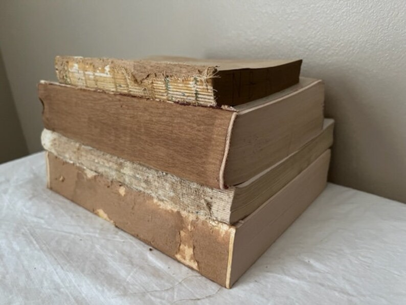 Vintage Unbound Book Stack Shabby Unbound Books Tattered - Etsy