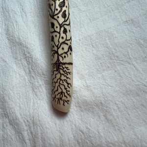 Willow Wand, Tree of Life Wand, Wiccan Wand, Handmade Wand, Wood Burned ...