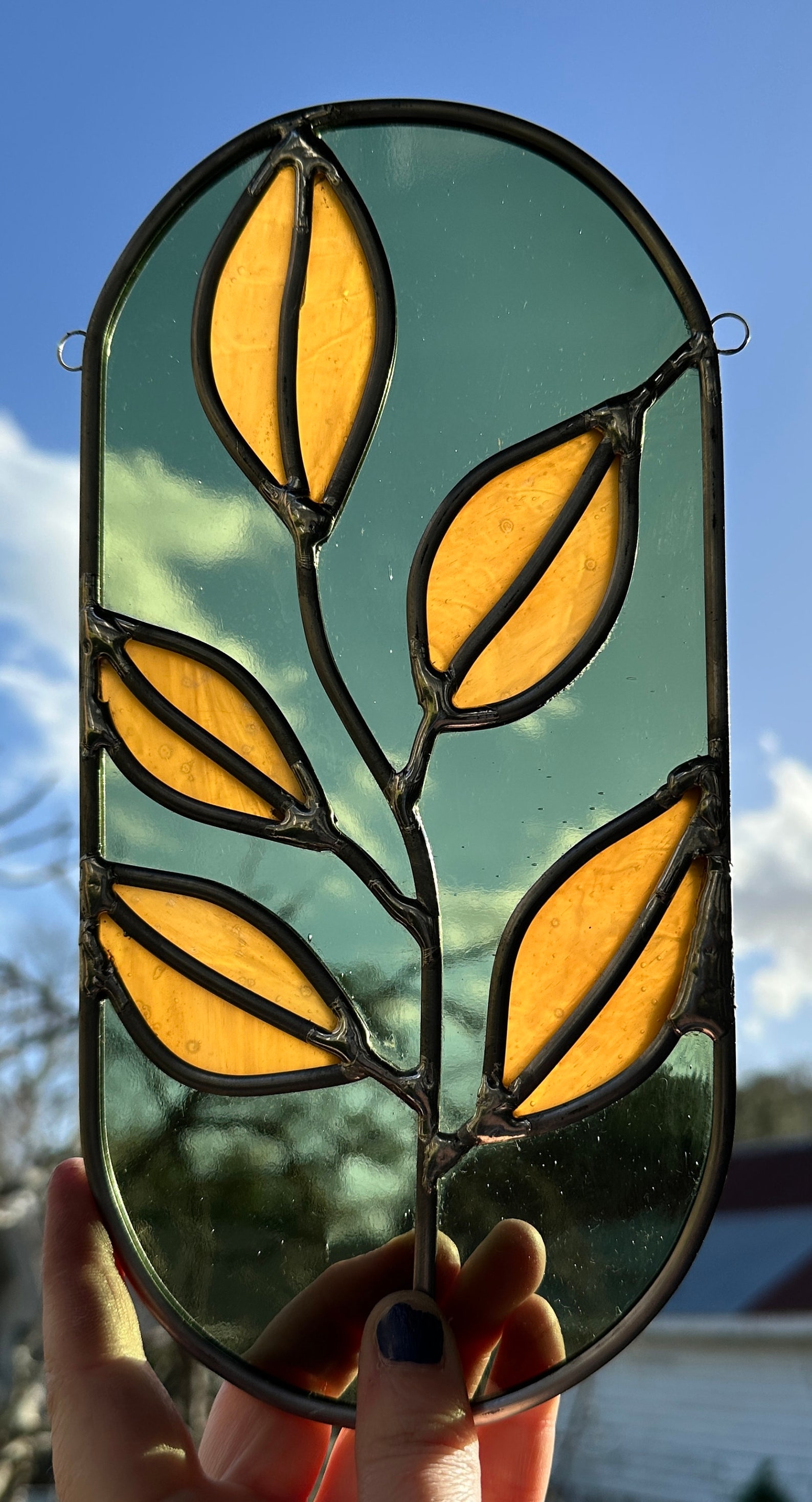 Vine Stained Glass Branch Panel - Etsy