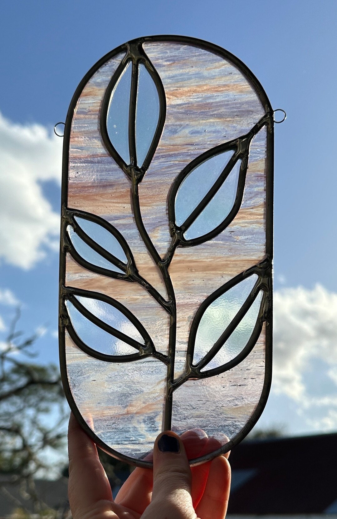 Vine Stained Glass Branch Panel - Etsy