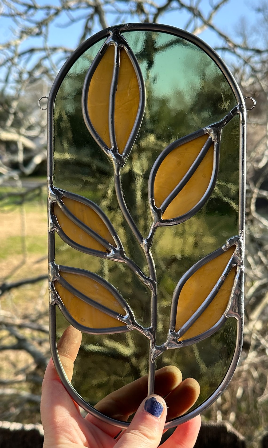Vine Stained Glass Branch Panel - Etsy