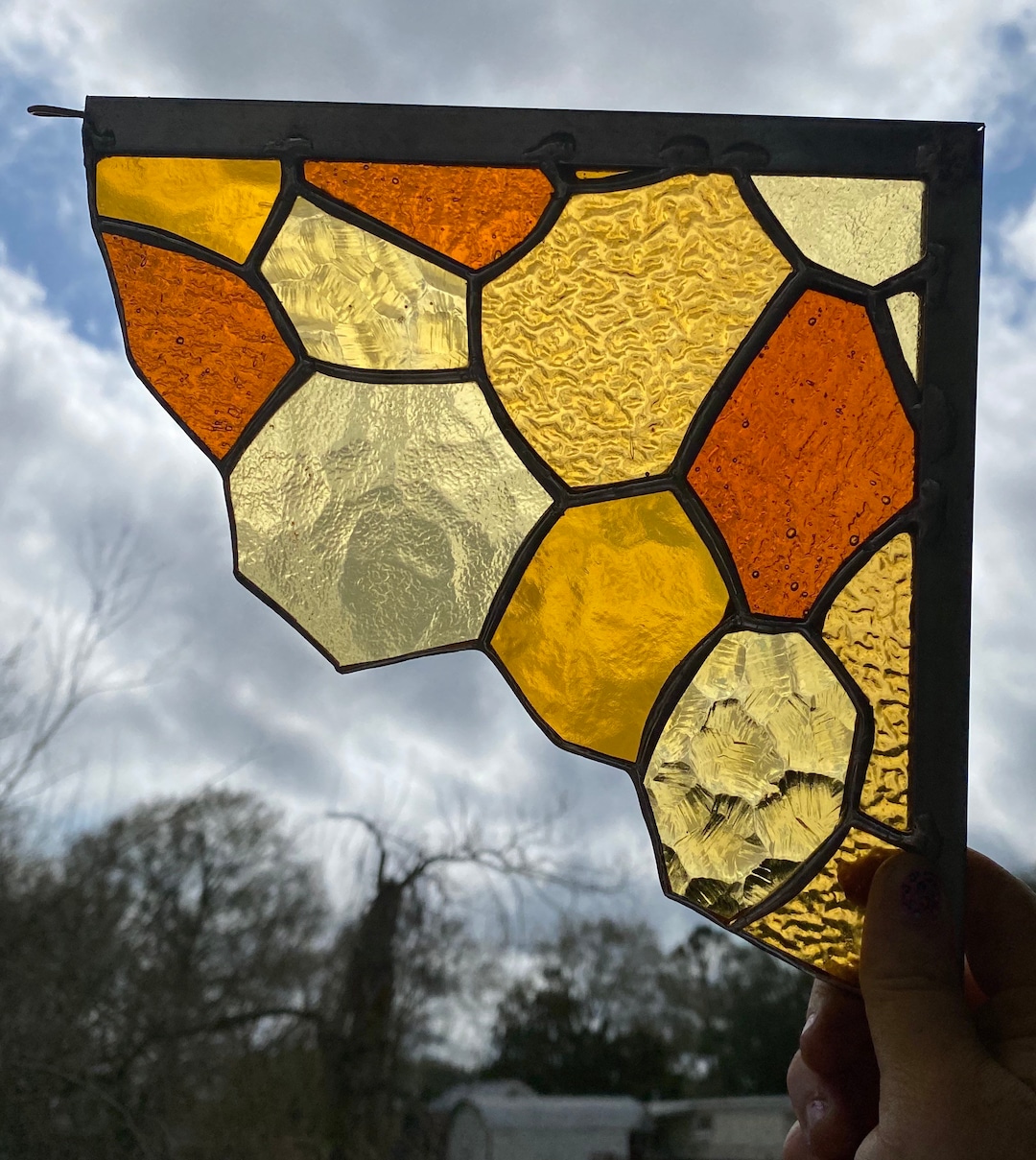 Whimsical Honeycomb Stained Glass Spinner Corner, Single - Etsy