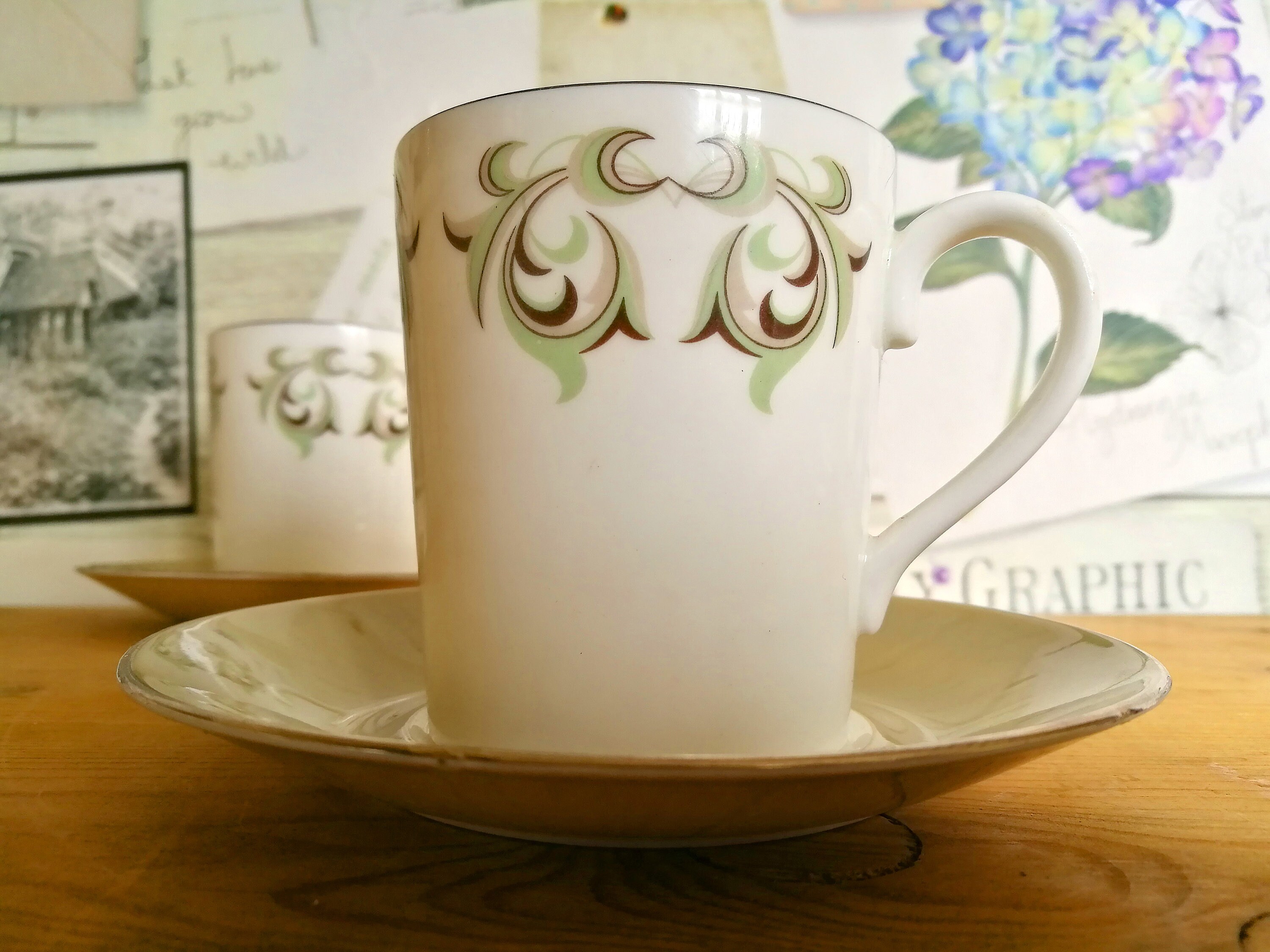 Bone China Cup and Saucer Pair 2 Two China Teacups Tea Cups | Etsy UK