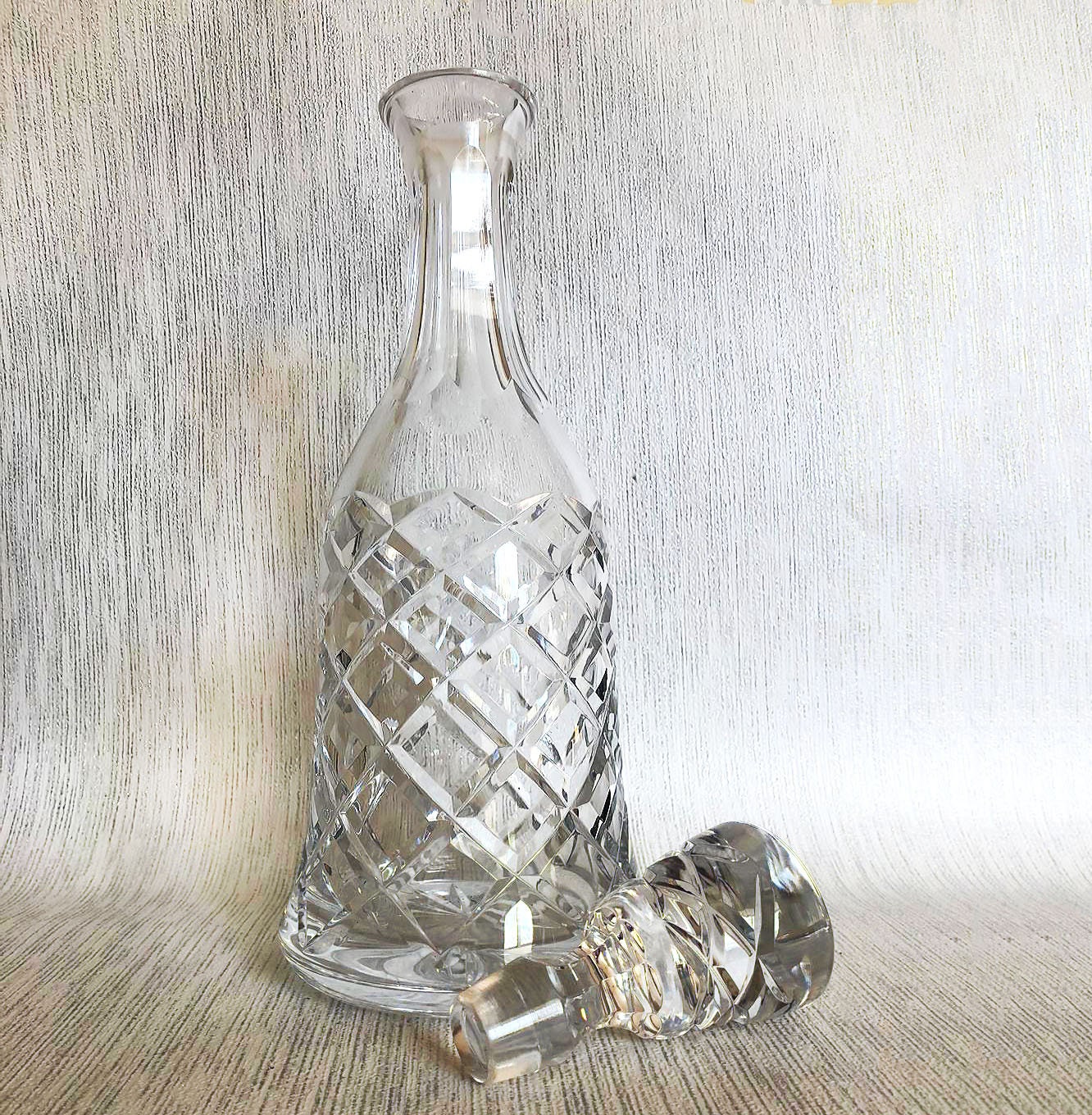 Vintage Decanter. Tall Bell Shape Crystal Decanter. Diamond | Etsy