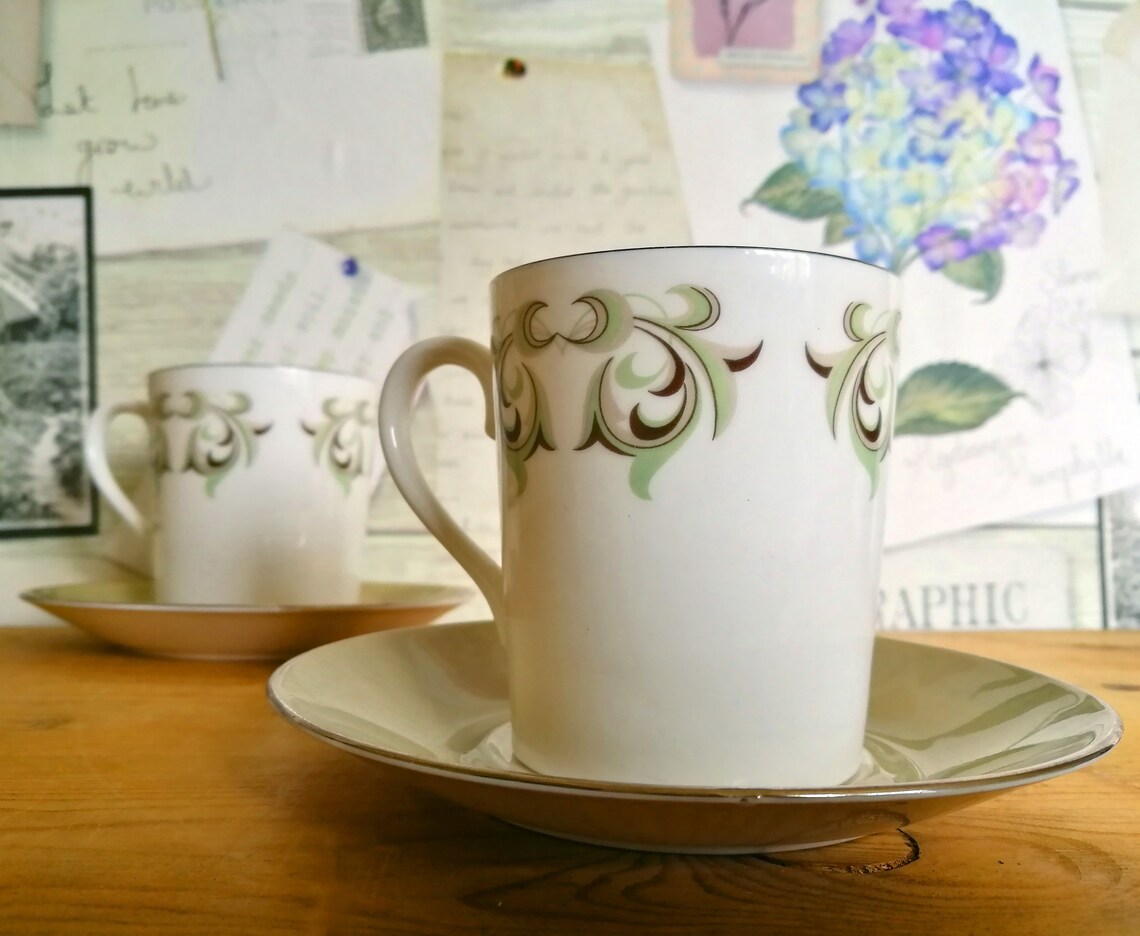 Bone China Cup and Saucer Pair 2 Two China Teacups Tea Cups | Etsy