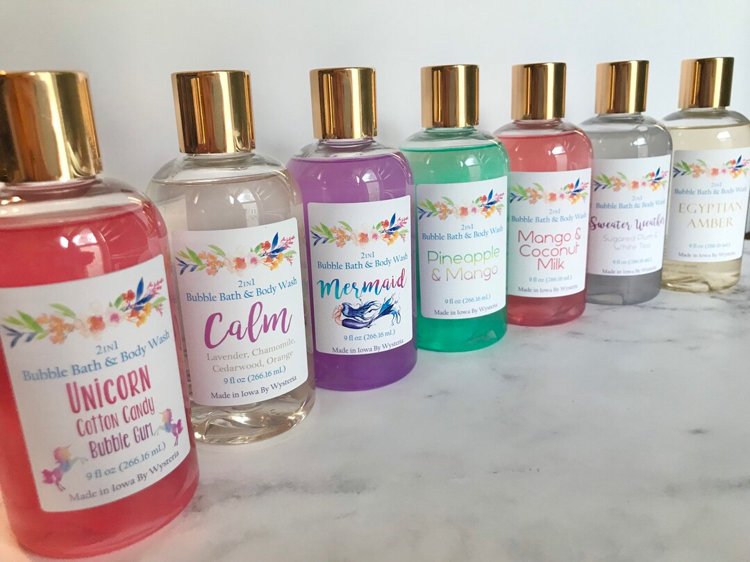 Bubble Bath + Body Wash 9 Oz - Etsy